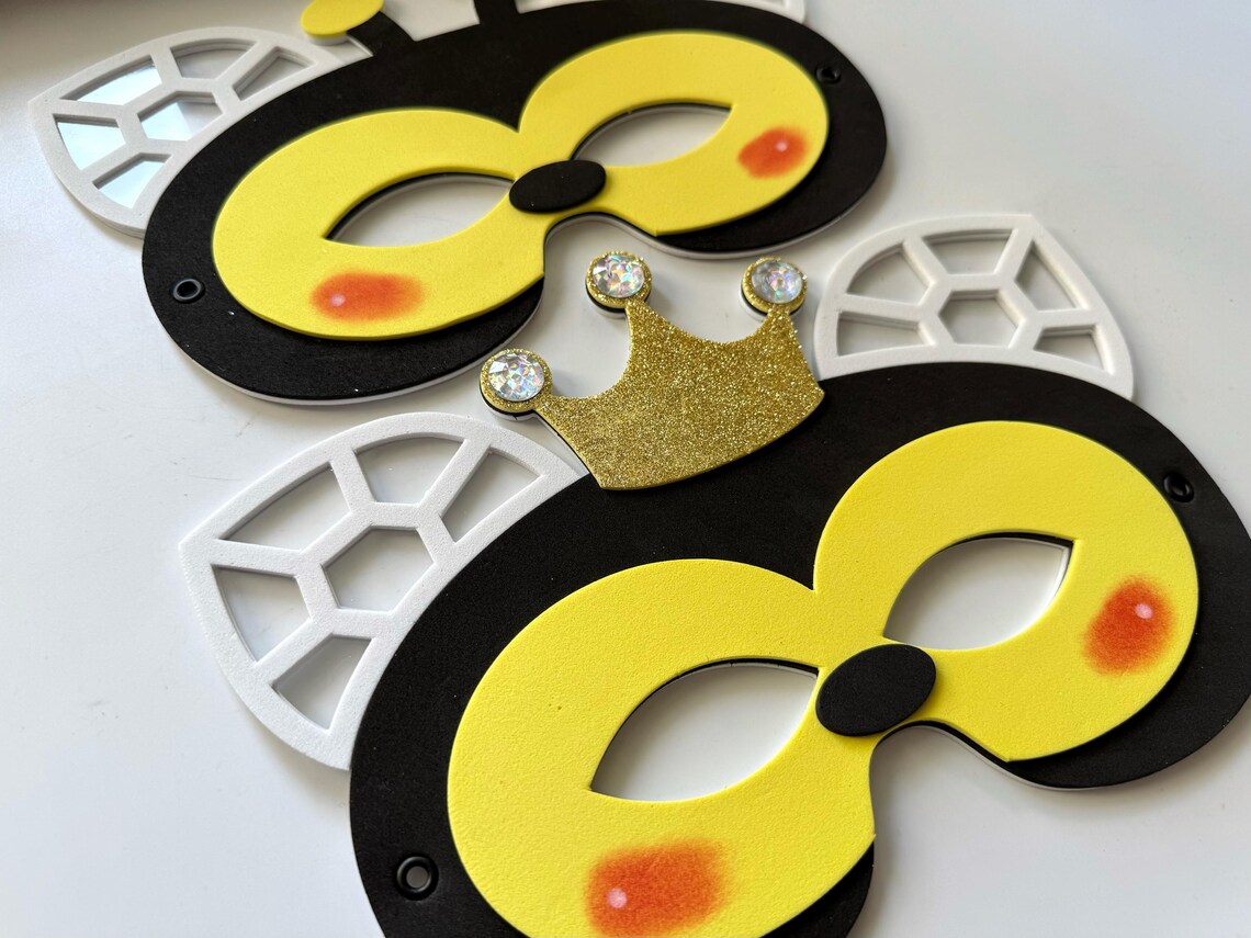 Bee Mask, Queen Bee Party Mask for Kids and Adult, Halloween Dress up ...