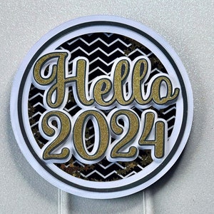 2024 New Year Shaker Cake Topper Cake Decoration Party Food - Etsy