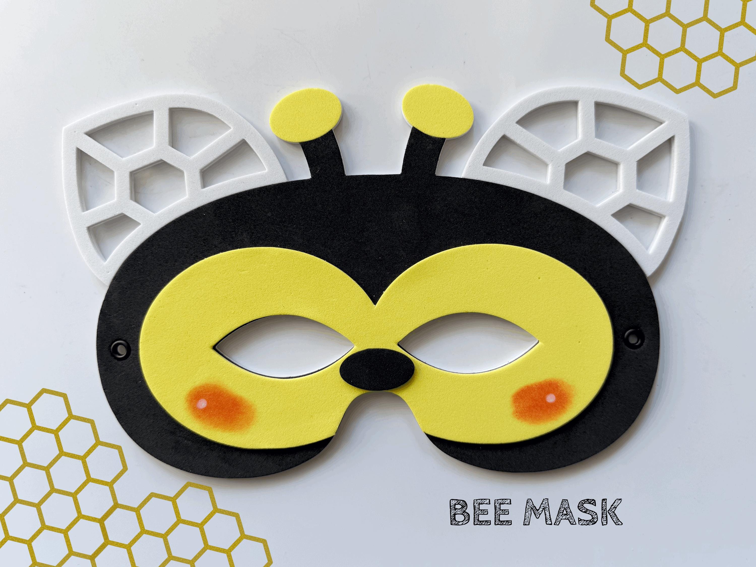 Bee Mask, Queen Bee Party Mask for Kids and Adult, Halloween Dress up ...