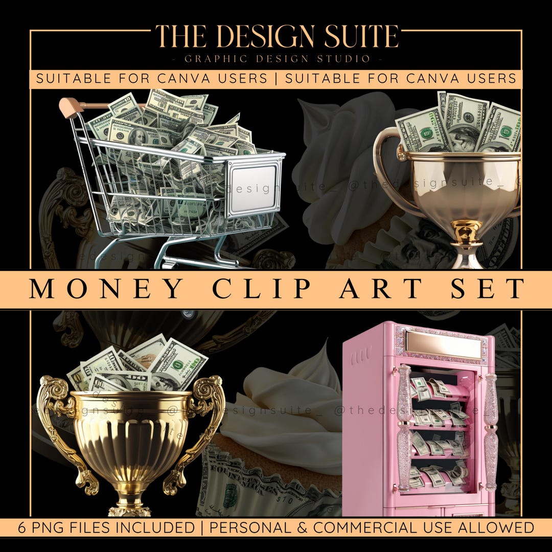 Money Clipart Collection, PNG Graphics, Luxury Graphics, Social Media ...