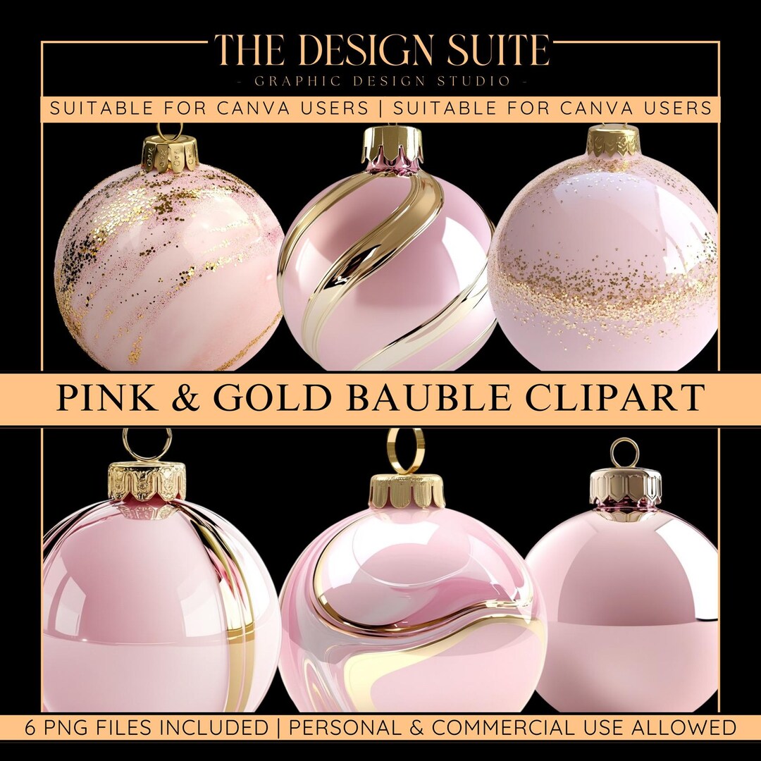 Pink Bauble PNG Clipart, Pink and Gold, Social Media, High Quality PNG ...
