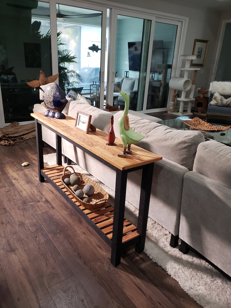 Farmhouse Style Rustic Sofa Table - Etsy