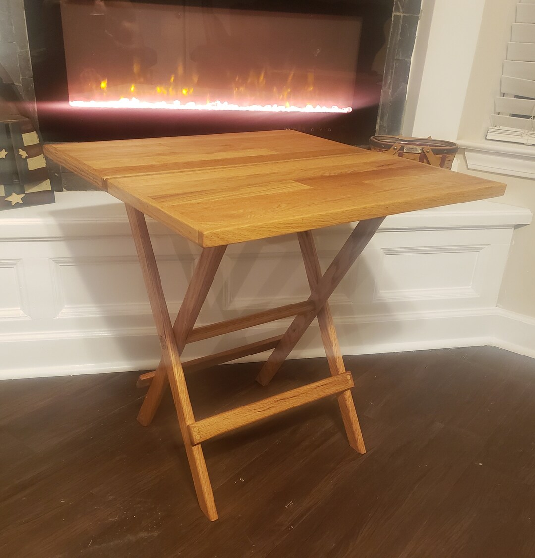Folding Wood Table TV Table Side Table Tv Tray Portable - Etsy