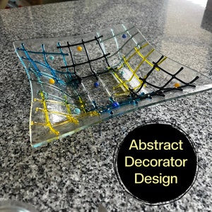 Colorful Glass Dish | 9 X 9 Dish | Gift | Fused Art Glass | Decorative ...