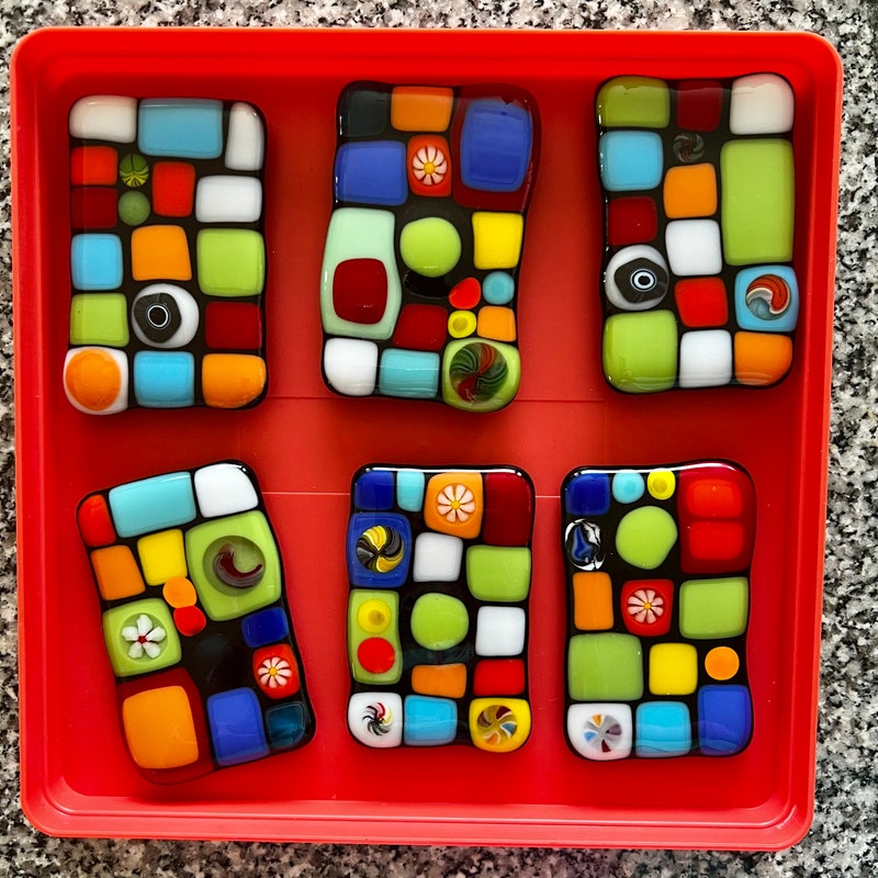 Fused Glass Magnets - Etsy