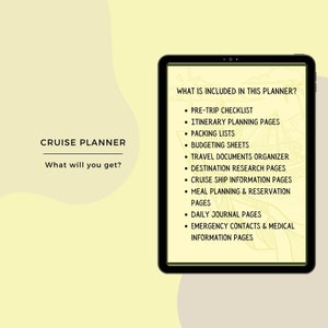 Cruise Printable Planner: Itinerary, Packing, Budget, Documents, Meal ...