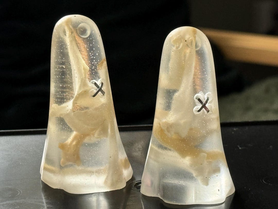 Cross Your Heart Ghosts - “ Bone Daddy” Resin Ghost - Real Animal Bones ...