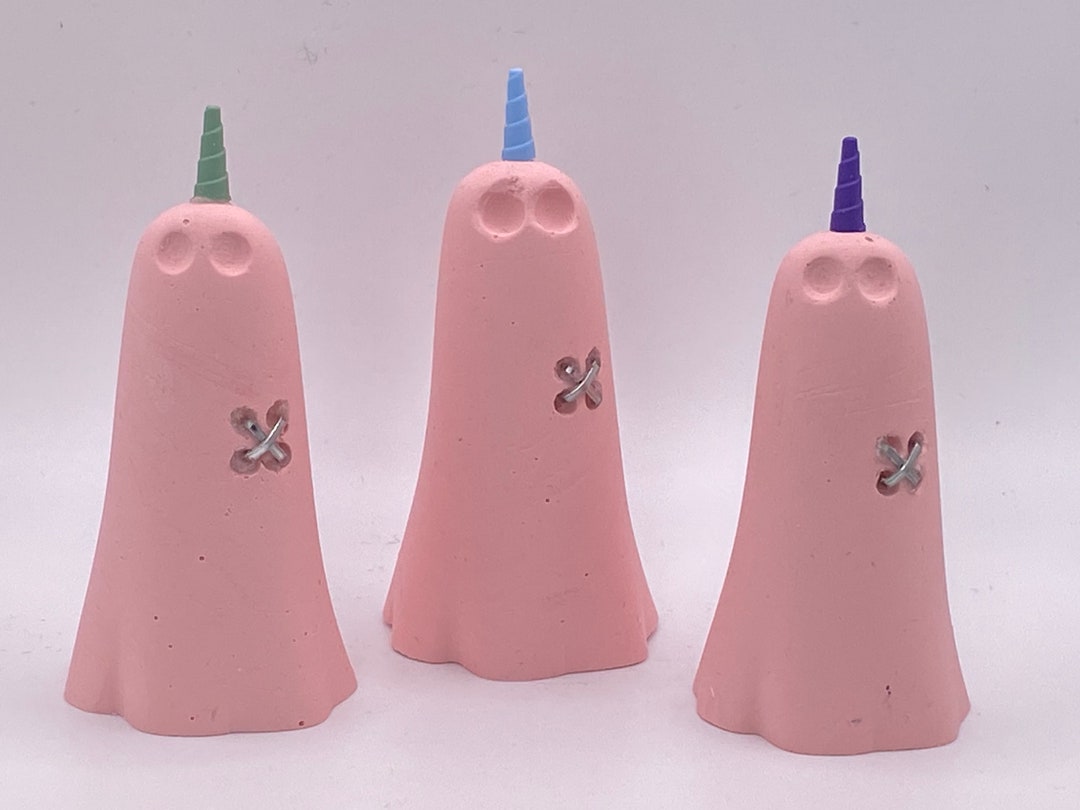 Old Goole Ghouls Unicorn Pastel Pink Ghost Figure Cross Your Heart ...