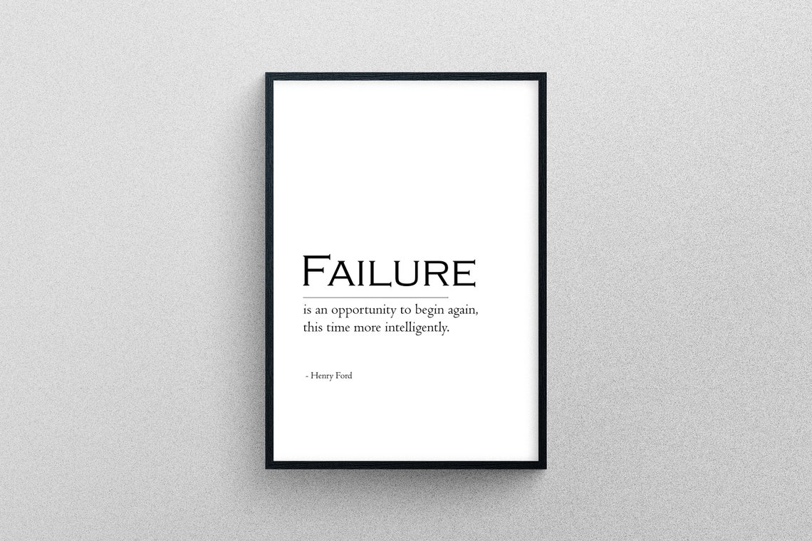 Failure is an Opportunity to Begin Again Henry Ford Quote, Digital ...