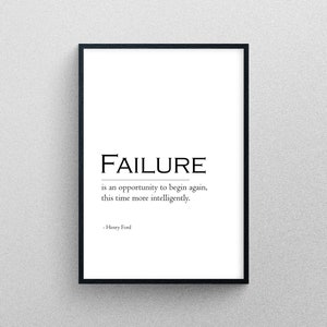 Failure is an Opportunity to Begin Again Henry Ford Quote, Digital ...