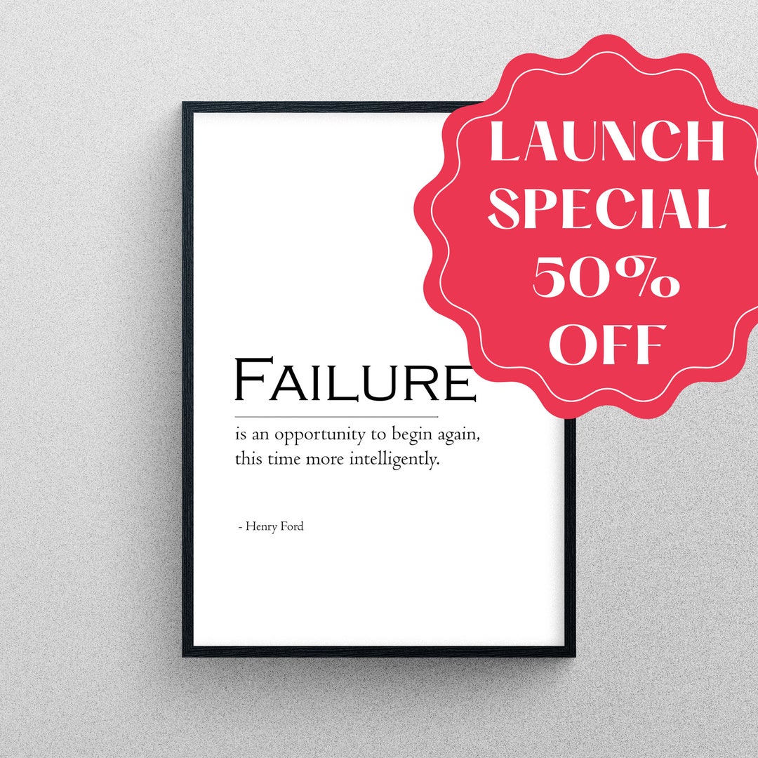 Failure is an Opportunity to Begin Again Henry Ford Quote, Digital ...