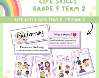 Pastel Classroom Life Skills Grade 1 Term 2 | CAPS My Family Pack (PDF ...