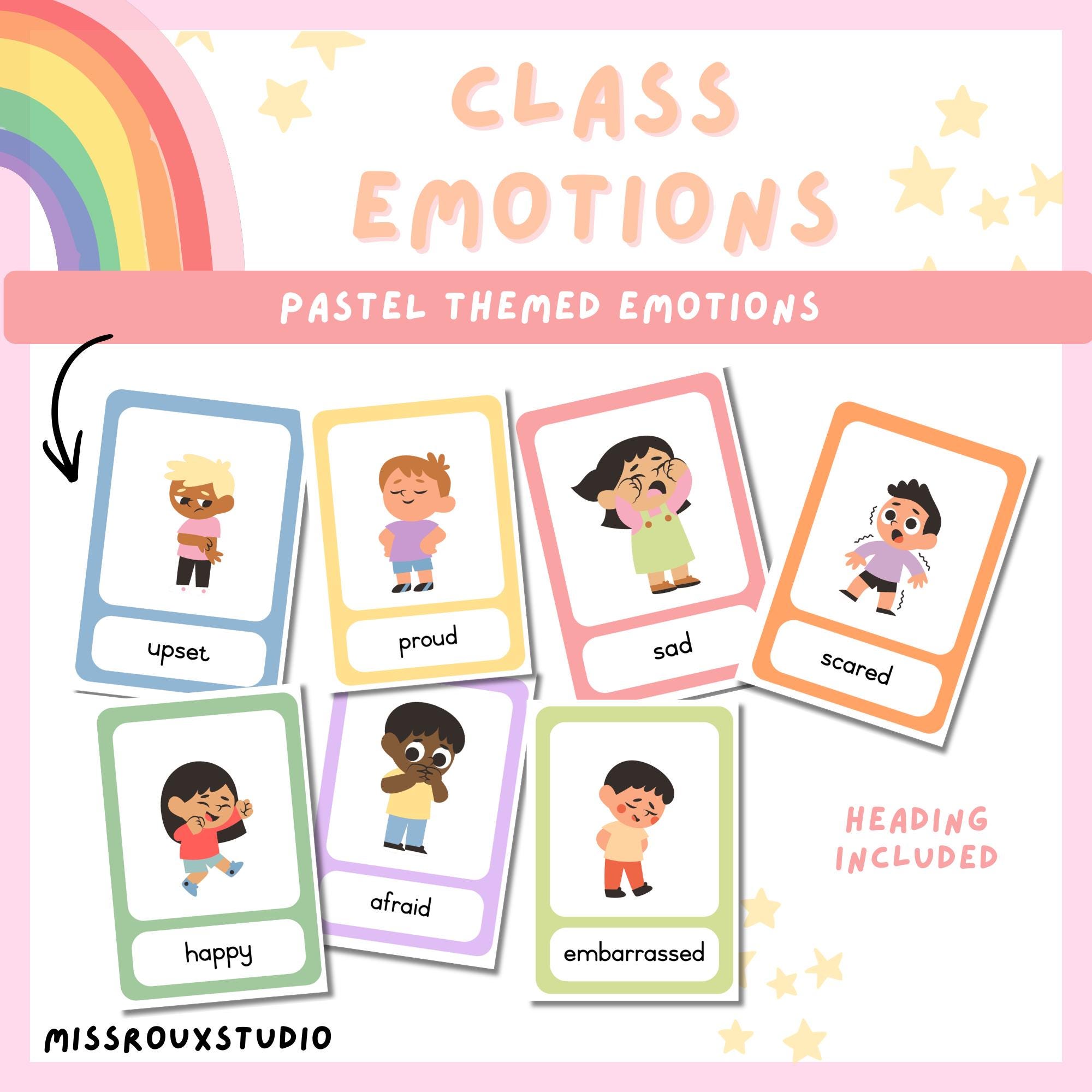 Pastel Classroom Emotions Posters | Feelings and Social Emotional ...