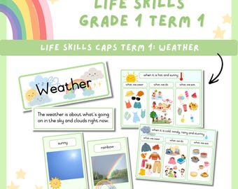 Pastel Classroom Life Skills Grade 1 Term 1 | CAPS Weather Pack (PDF ...
