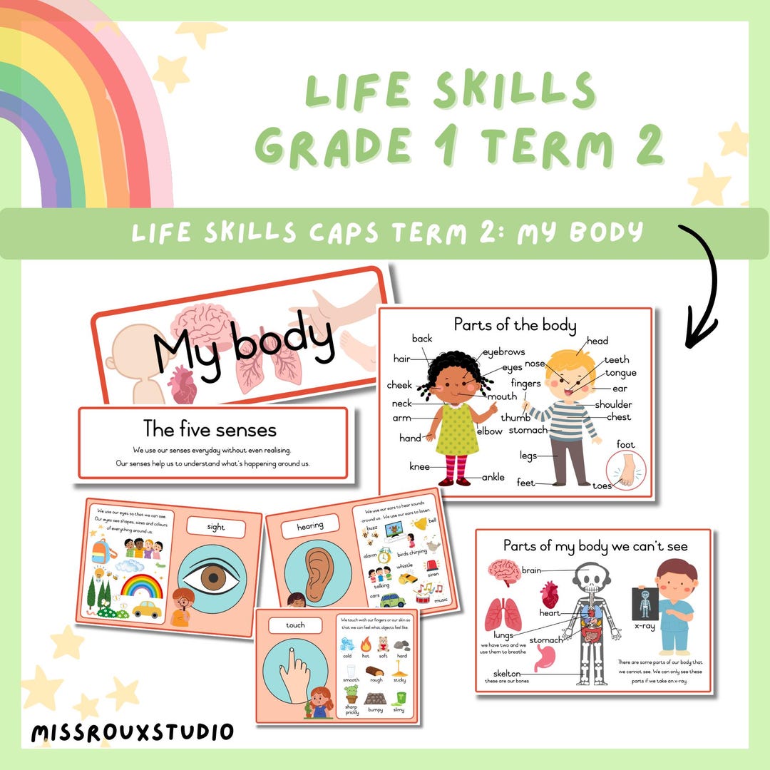 Pastel Classroom Life Skills Grade 1 Term 2 | My Body Learning Pack ...