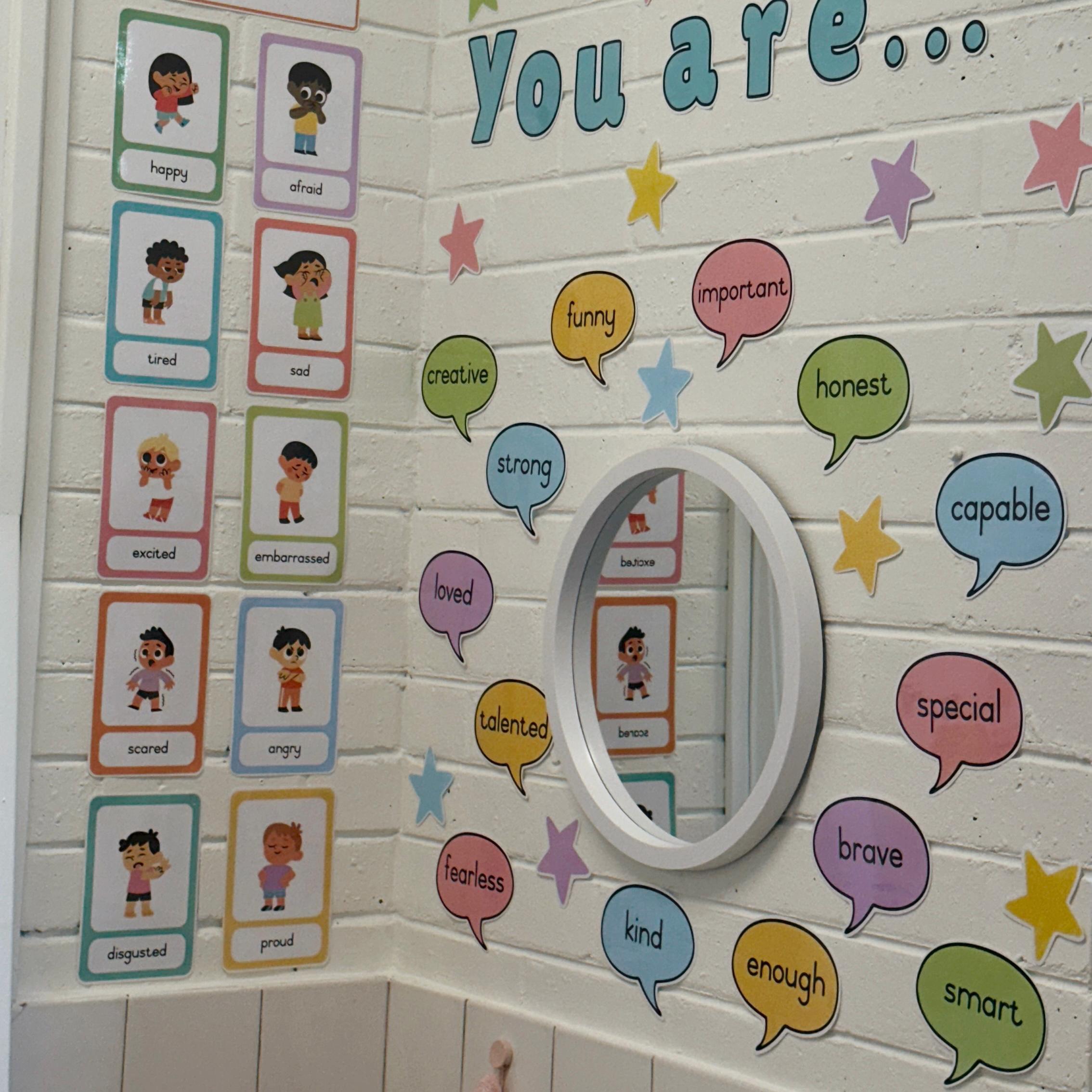 Pastel Classroom Affirmation Station Bundle | Mirror Positive ...