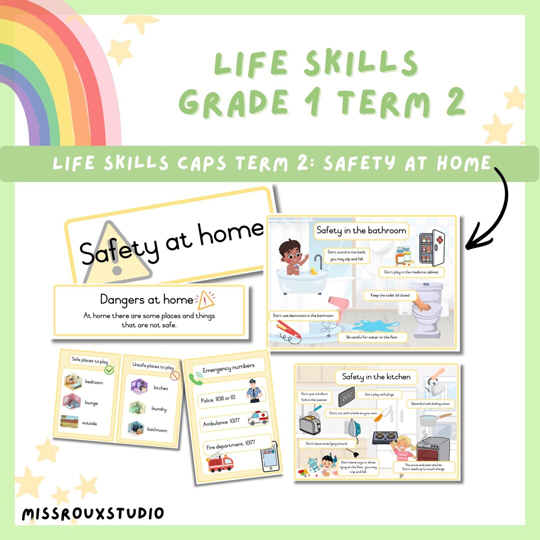 Grade 1 Life Skills Safety at Home Pack | CAPS Term 2 Learning (PDF ...