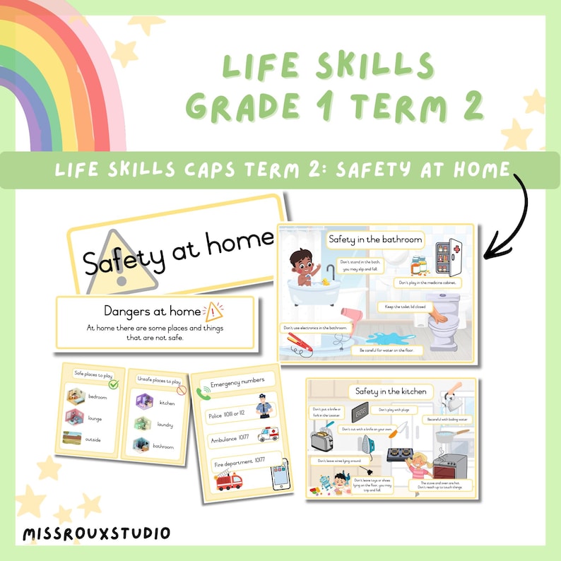 Grade 1 Life Skills Safety at Home Pack | CAPS Term 2 Learning (PDF ...