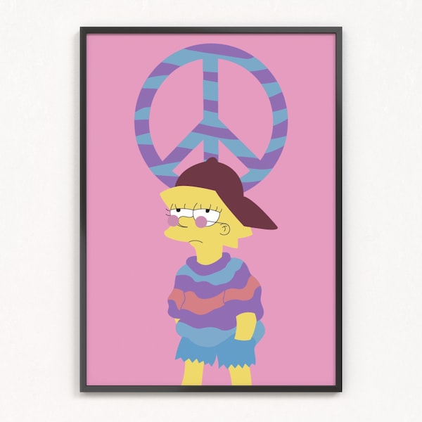 Simpsons Lisa Poster - Etsy Singapore