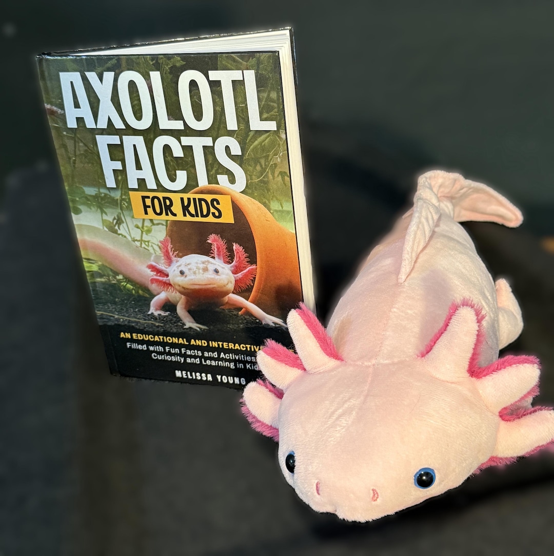 Axolotl Hardcover Book With Full Color Pictures Plus a Soft Pink ...