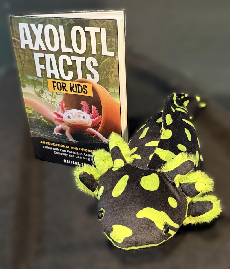 Axolotl Hardcover Book With Full Color Pictures Plus a Bold Green ...