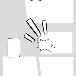 Comic Book Strip Templates Blank Digital Comic Book Anime Manga Book ...