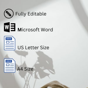 Minimalist CV Template Modern Template in Word Creative Resume Sample ...