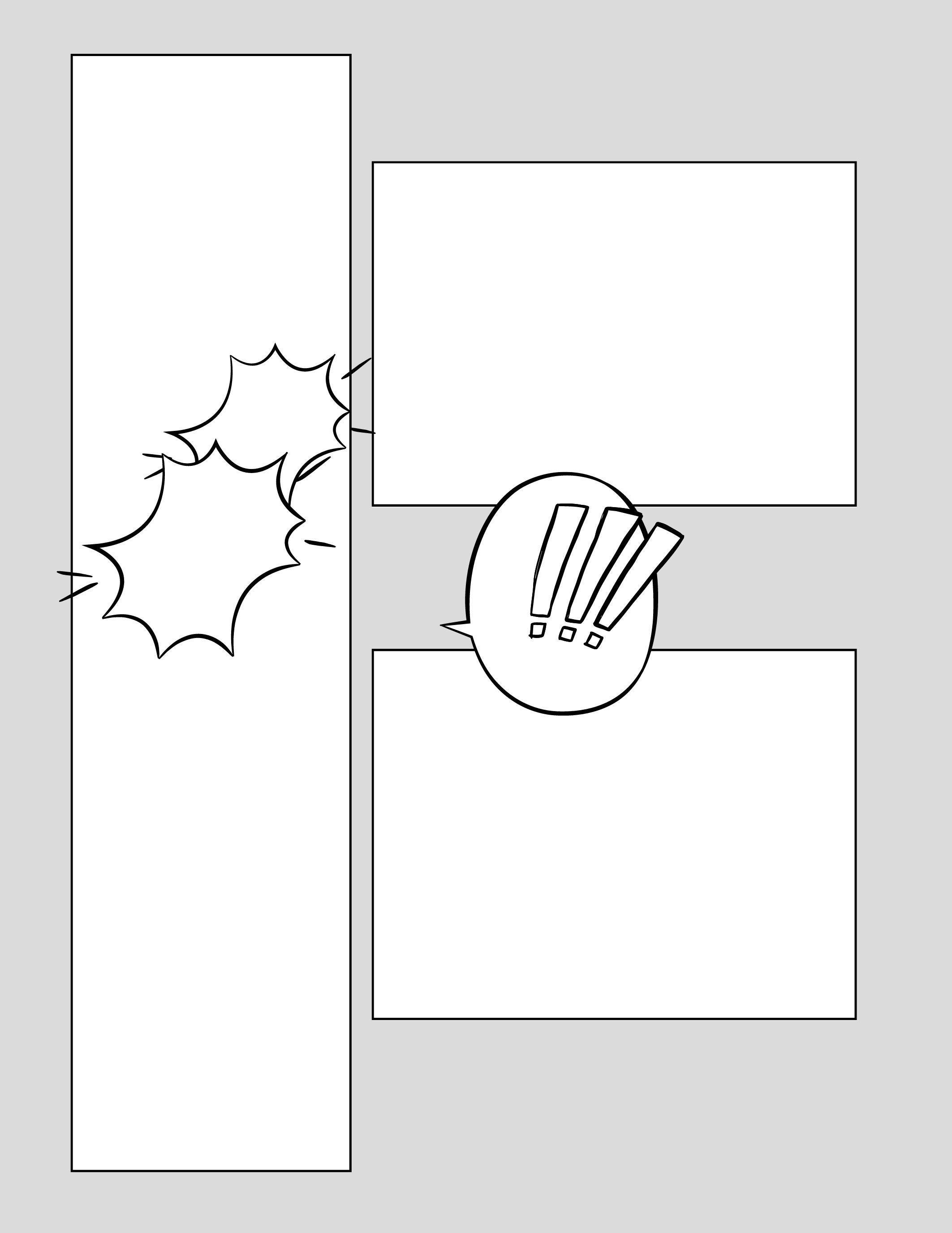 Comic Book Strip Templates Blank Digital Comic Book Anime Manga Book ...