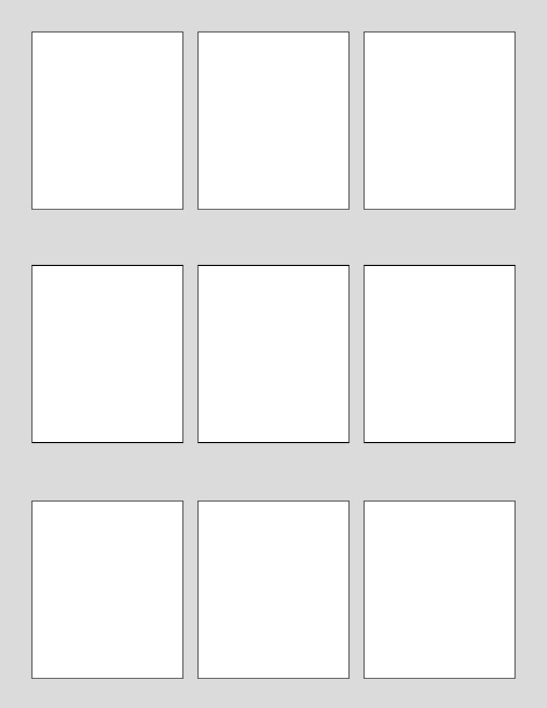 Comic Book Strip Templates Blank Digital Comic Book Anime Manga Book ...