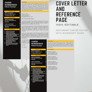 Software Developer CV Template Modern Template in Word-creative Resume ...