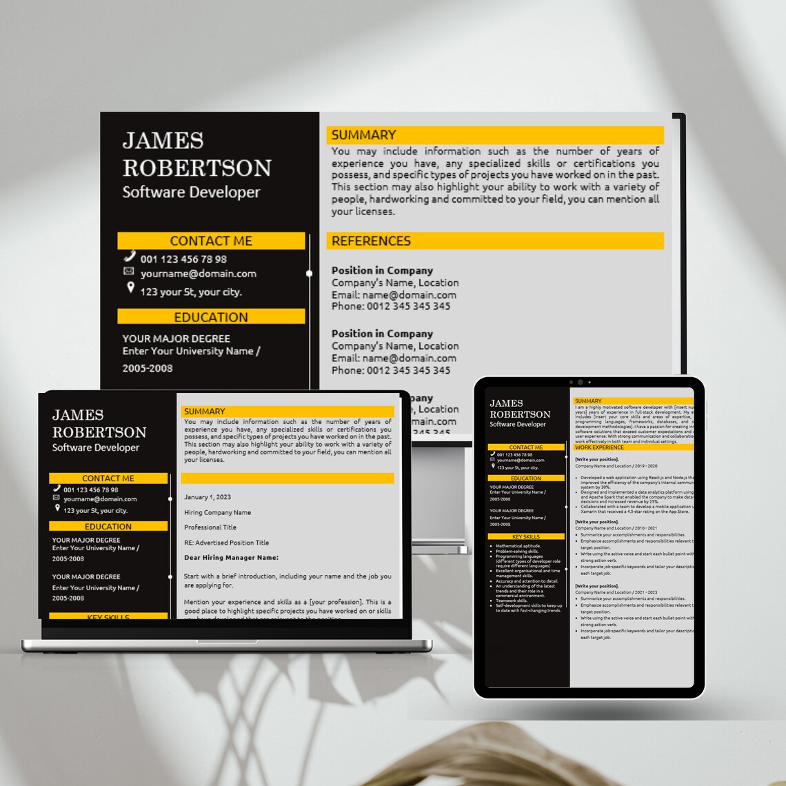 Software Developer CV Template Modern Template in Word-creative Resume ...