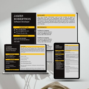 Software Developer CV Template Modern Template in Word-creative Resume ...