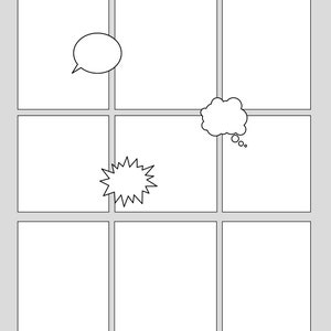 Comic Book Strip Templates Blank Digital Comic Book Anime Manga Book ...