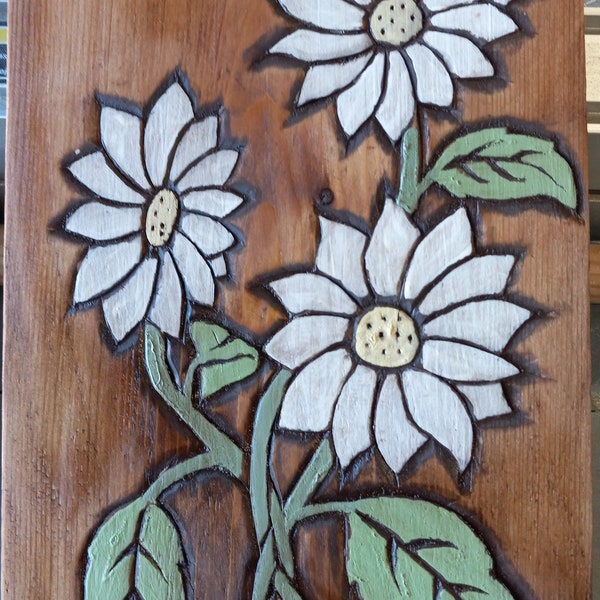 Hand Carved Flowers - Etsy
