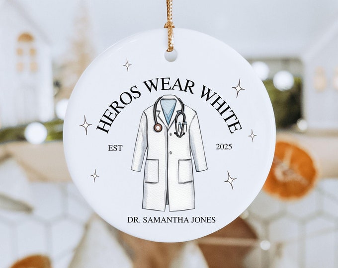 White Coat Ceremony Ornament Custom White Coat Party Gift Personalized ...