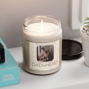 Custom Photo Father's Day Candle, Custom Photo Candle, Father's Day ...