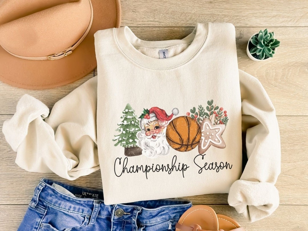 Basketball Christmas Sweater,basketball Lover Sweatshirt,retro Santa ...