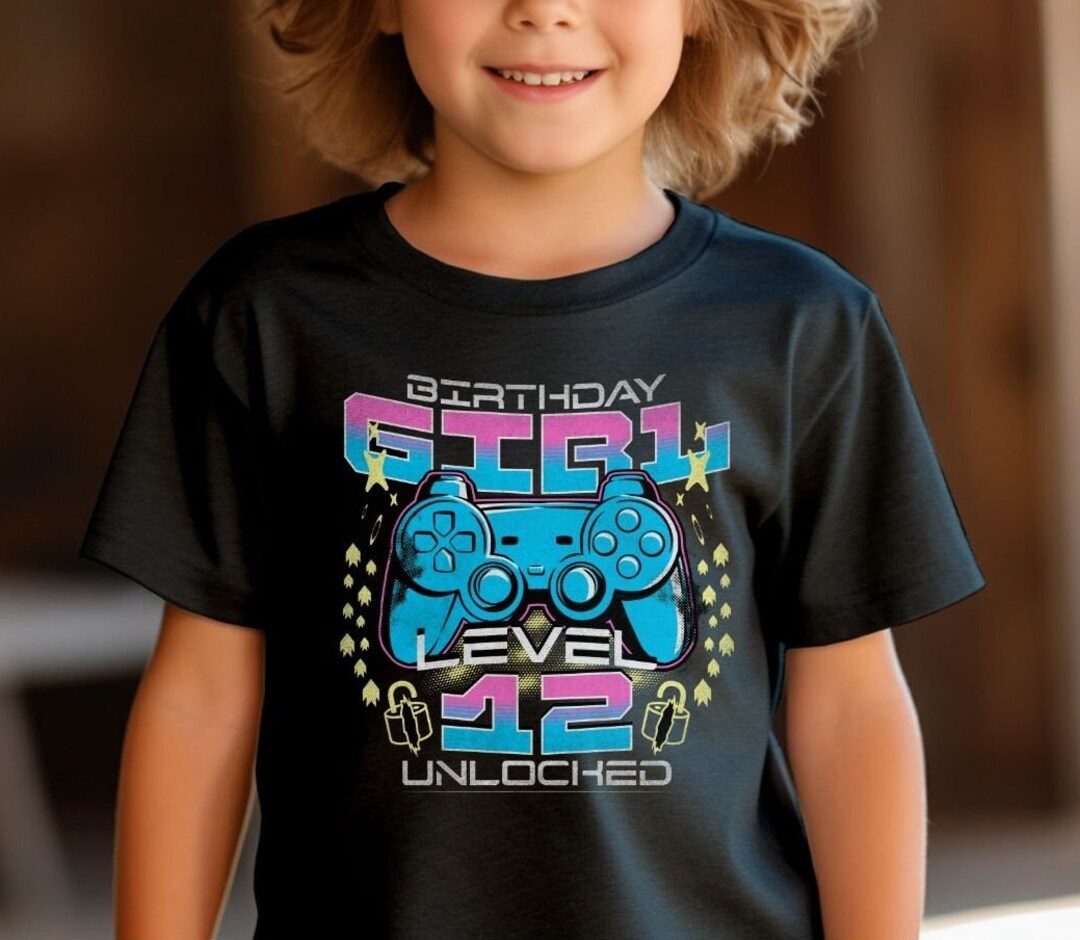 Custom Gamer Kids Birthday Shirt,video Game Lover Kids Shirt,custom ...