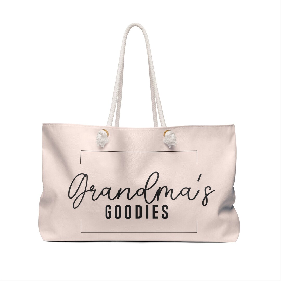 Custom Grandma Tote Bag, Custom Name Weekender Tote, New Grandma Gift ...