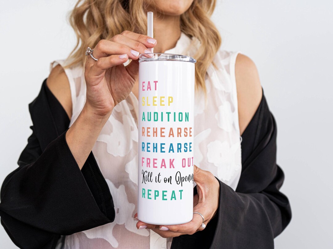Theater Tumbler, Opening Night Gift, Stage Mom Tumbler Glass, Actor Mug ...