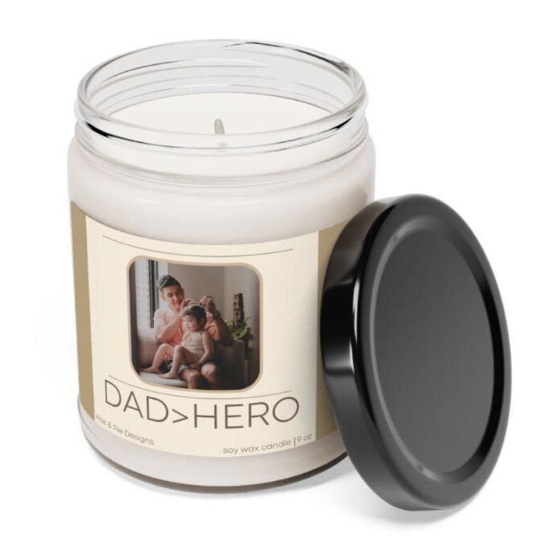 Custom Photo Father's Day Candle, Custom Photo Candle, Father's Day ...
