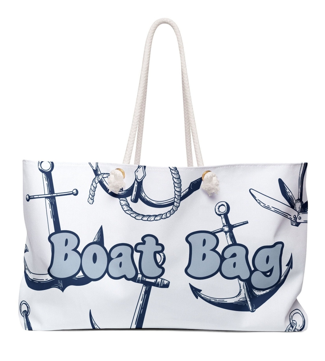 Personalized Nautical Tote Bag, Custom Name Weekender Tote, Cruise Trip ...