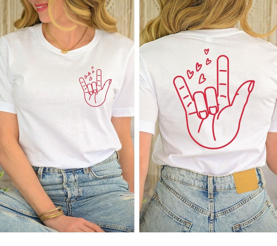 I Love You Hand Sign T-shirt,asl Valentine Day Shirt, Love Day Tee, ASL ...