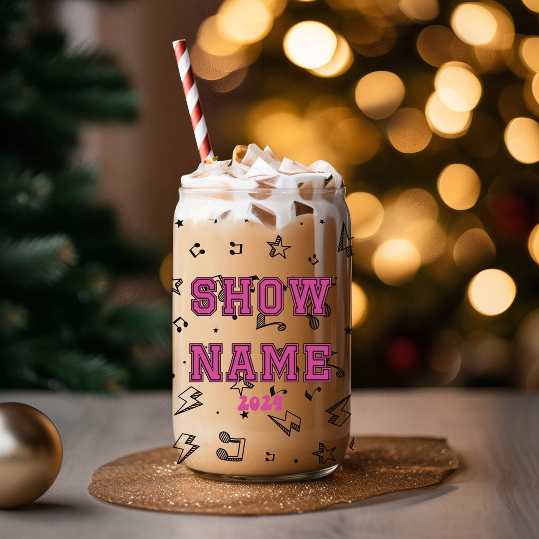 Band Custom Iced Coffee Glass,personalized Marching Band Gift,band Mom ...