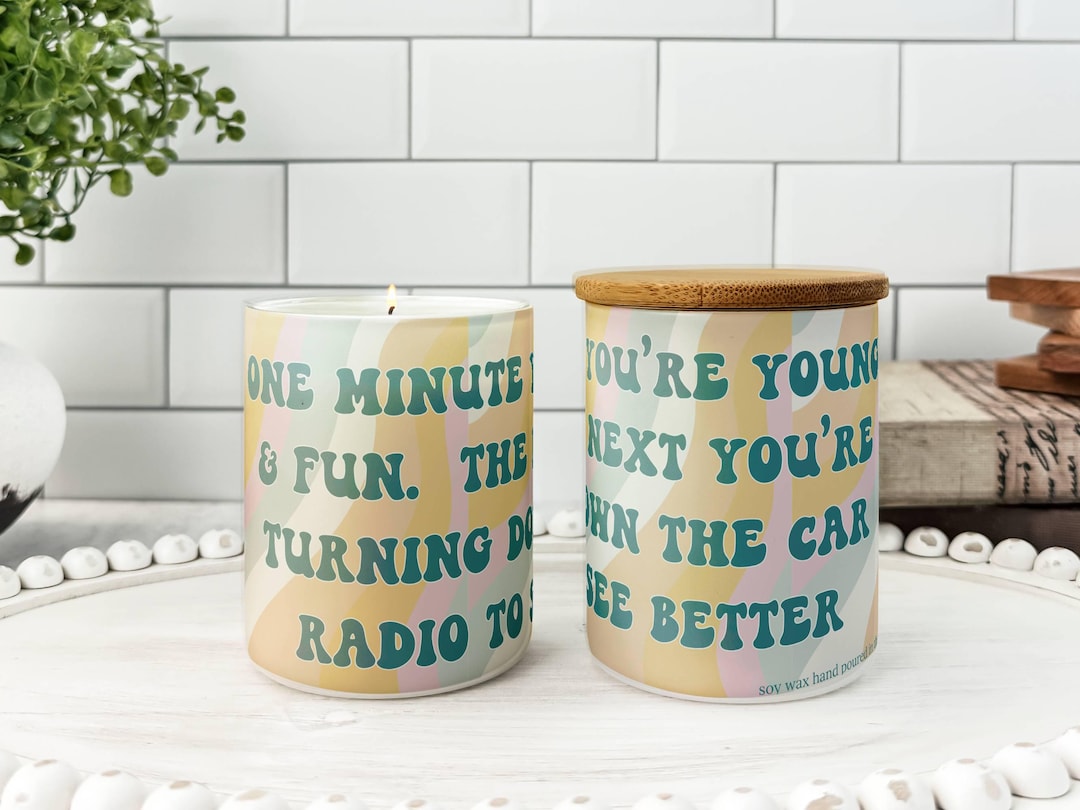 Funny Birthday Candle, Custom Soy Candle, Snarky Getting Older Gift for ...