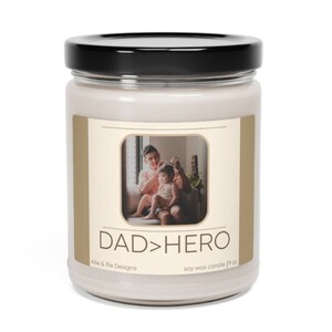 Custom Photo Father's Day Candle, Custom Photo Candle, Father's Day ...