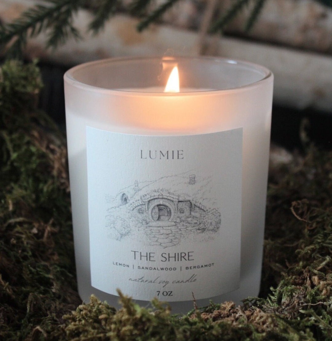 Lord of the Rings Natural Non Toxic Soy Candle Bergamot, Lemon ...