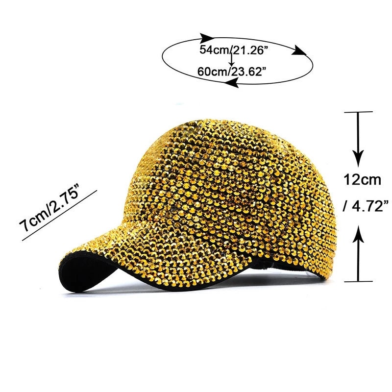 New Women Hats Summer Diamond Baseball Cap Luxury Sun Hat Shine Party ...