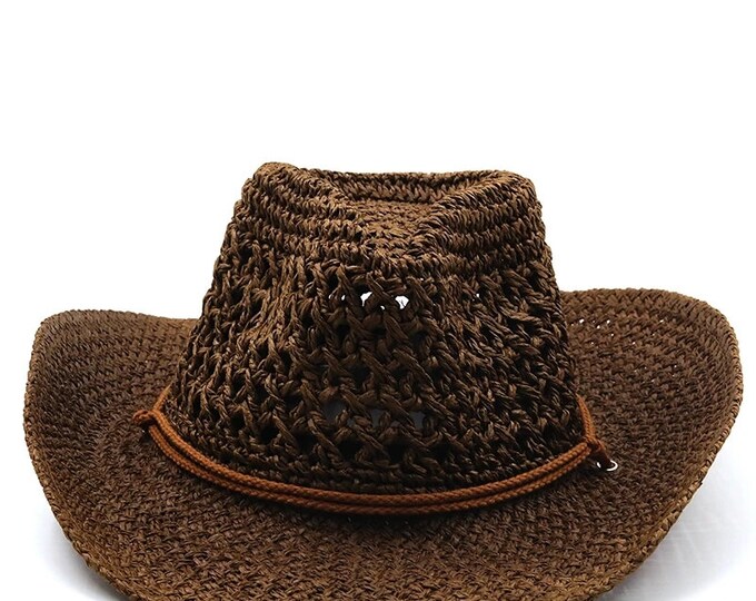 Western Cowboy Hat Men Panama Outdoor Summer Beach Cap Women Sombrero ...