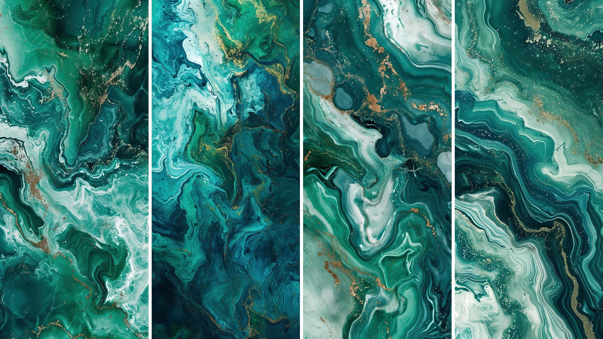 4 X Luxurious Blue & Green Marble Digital Wallpapers for iPhone ...